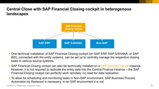 SAP Financial Closing cockpit in SAP S/4HANA; status and Roadmap | PDF