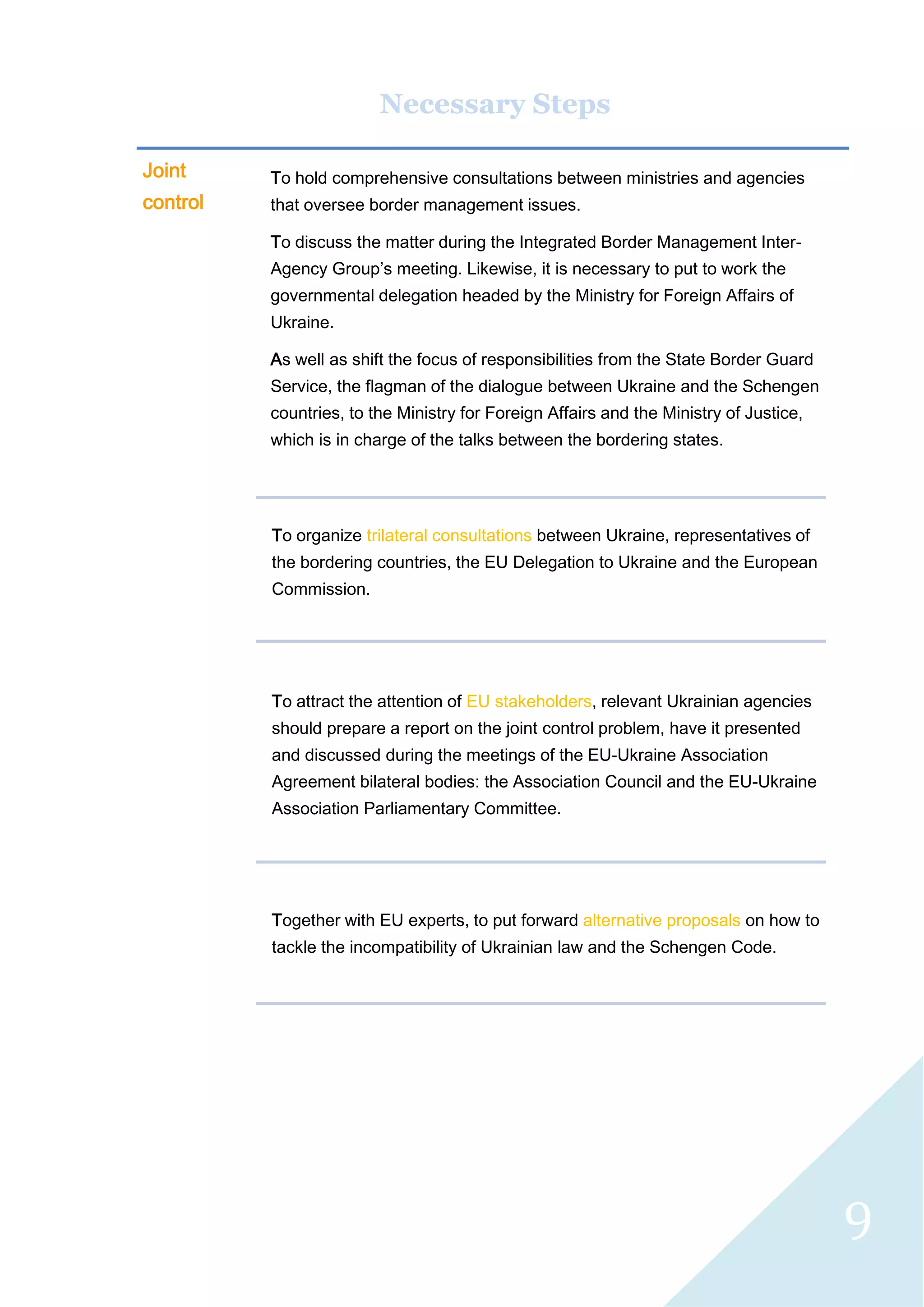 Solutions roadmap for Ukraine-Schengen border | PDF