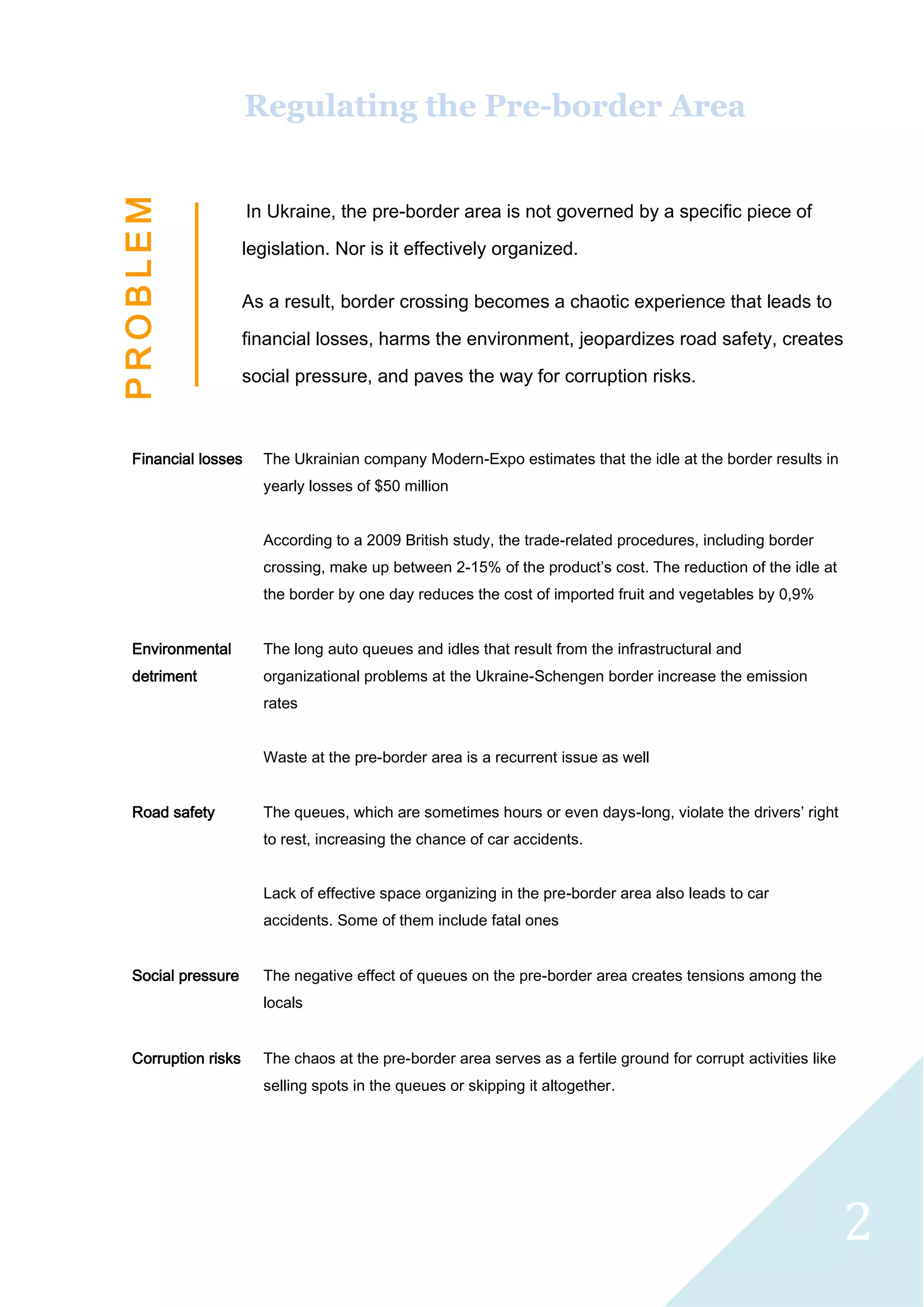 Solutions roadmap for Ukraine-Schengen border | PDF