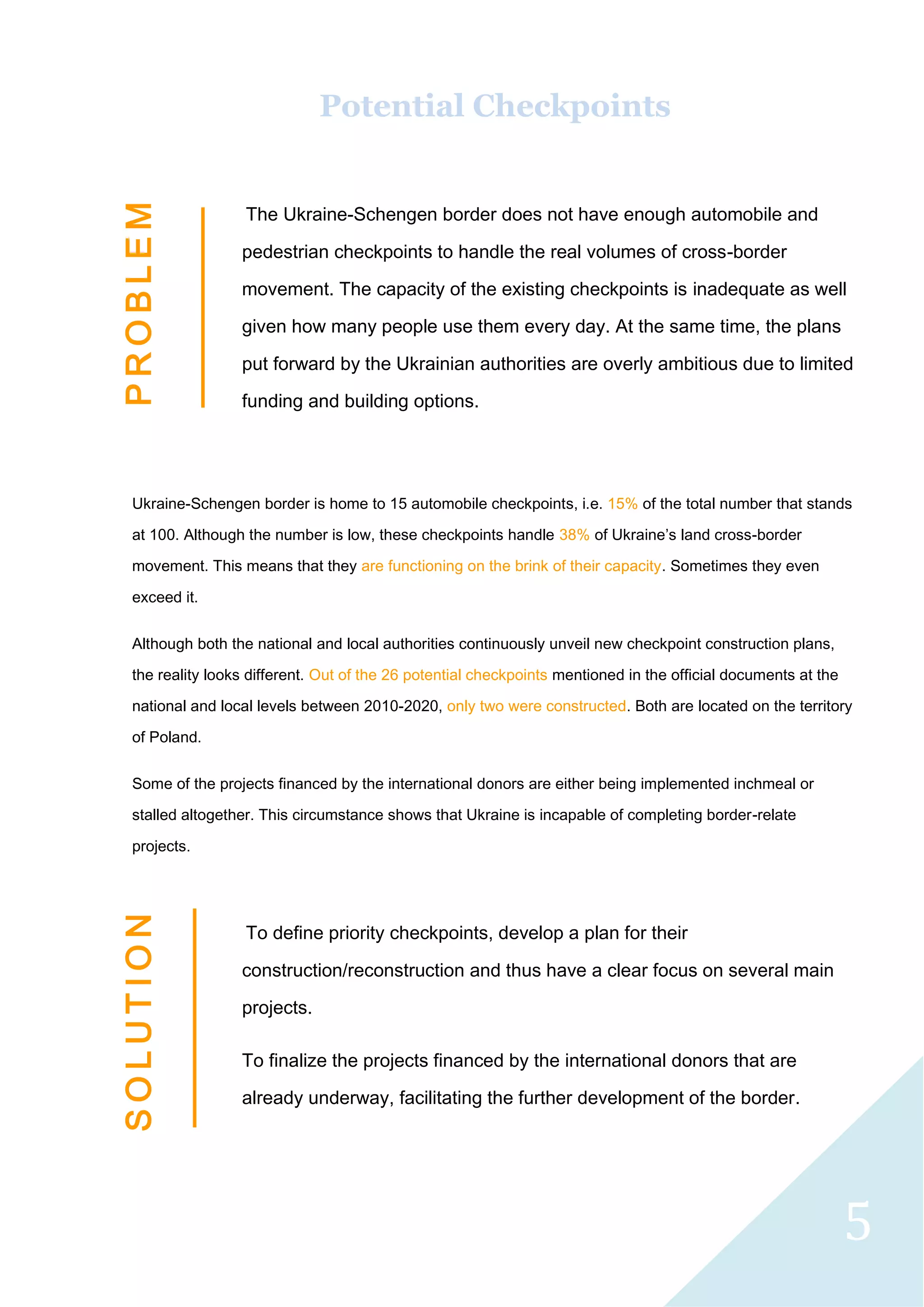 Solutions roadmap for Ukraine-Schengen border | PDF