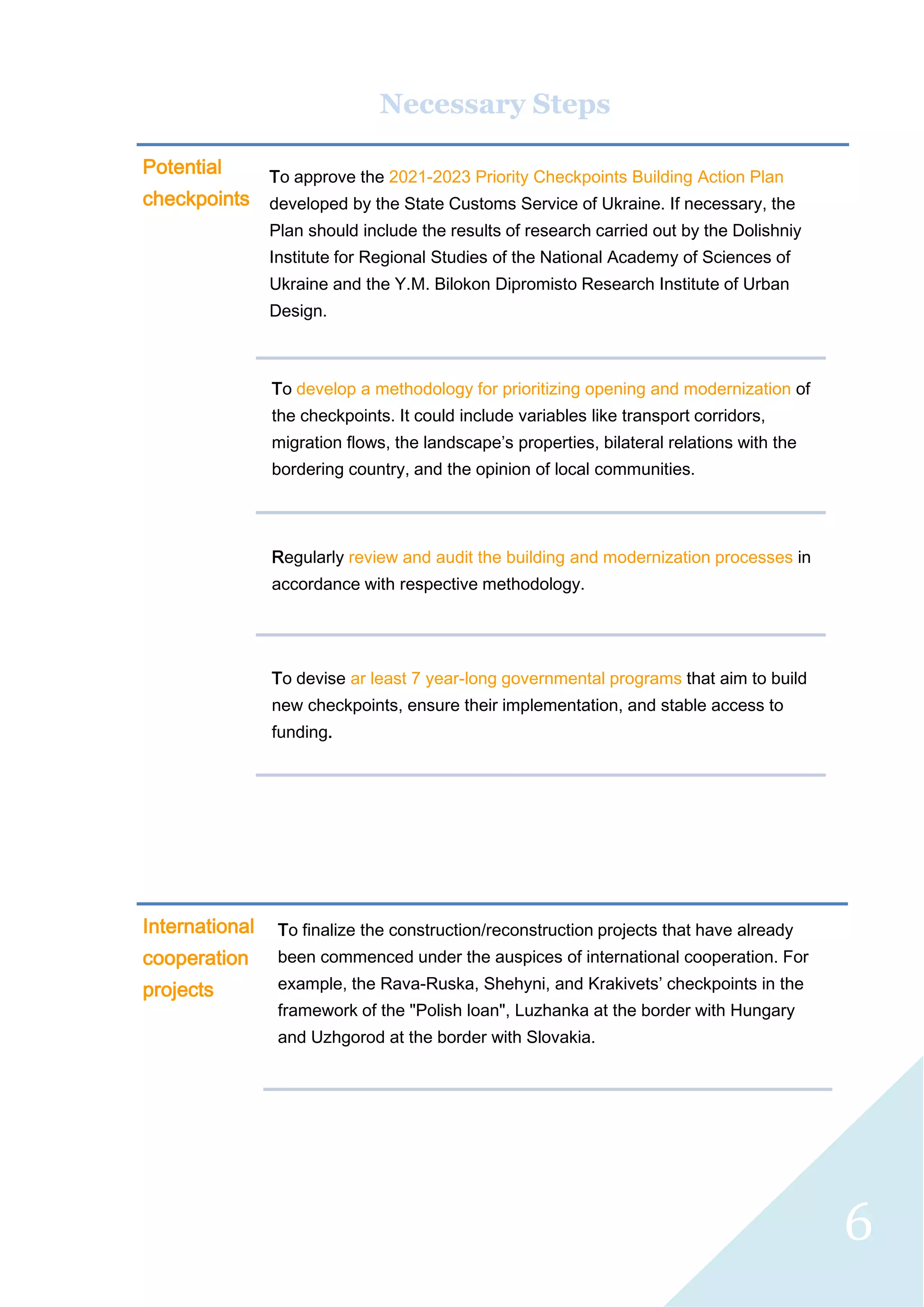Solutions roadmap for Ukraine-Schengen border | PDF