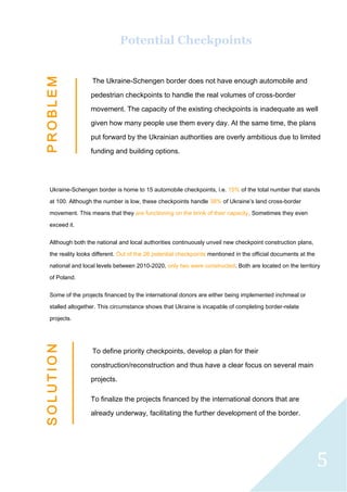 Solutions roadmap for Ukraine-Schengen border | PDF