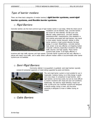 Road median and their types | DOCX