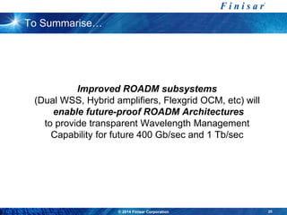 ROADM Technologies for Flexible - Tbitsec Optical Networks | PDF
