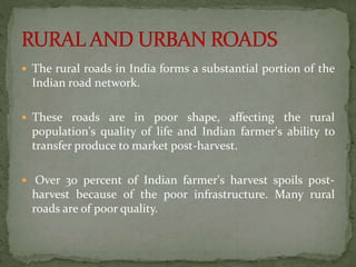 Road networks in india | PPTX