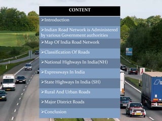 Road networks in india | PPTX