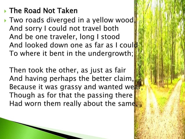 Road not taken | PPT