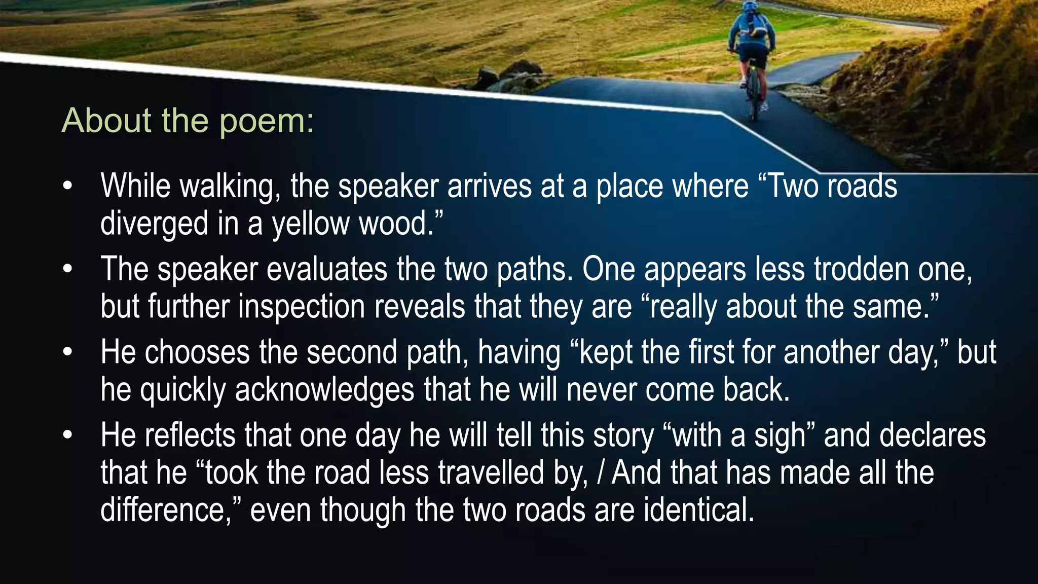 The Road not taken | PPTX