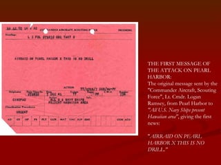 Road Pearl Harbor | PPT