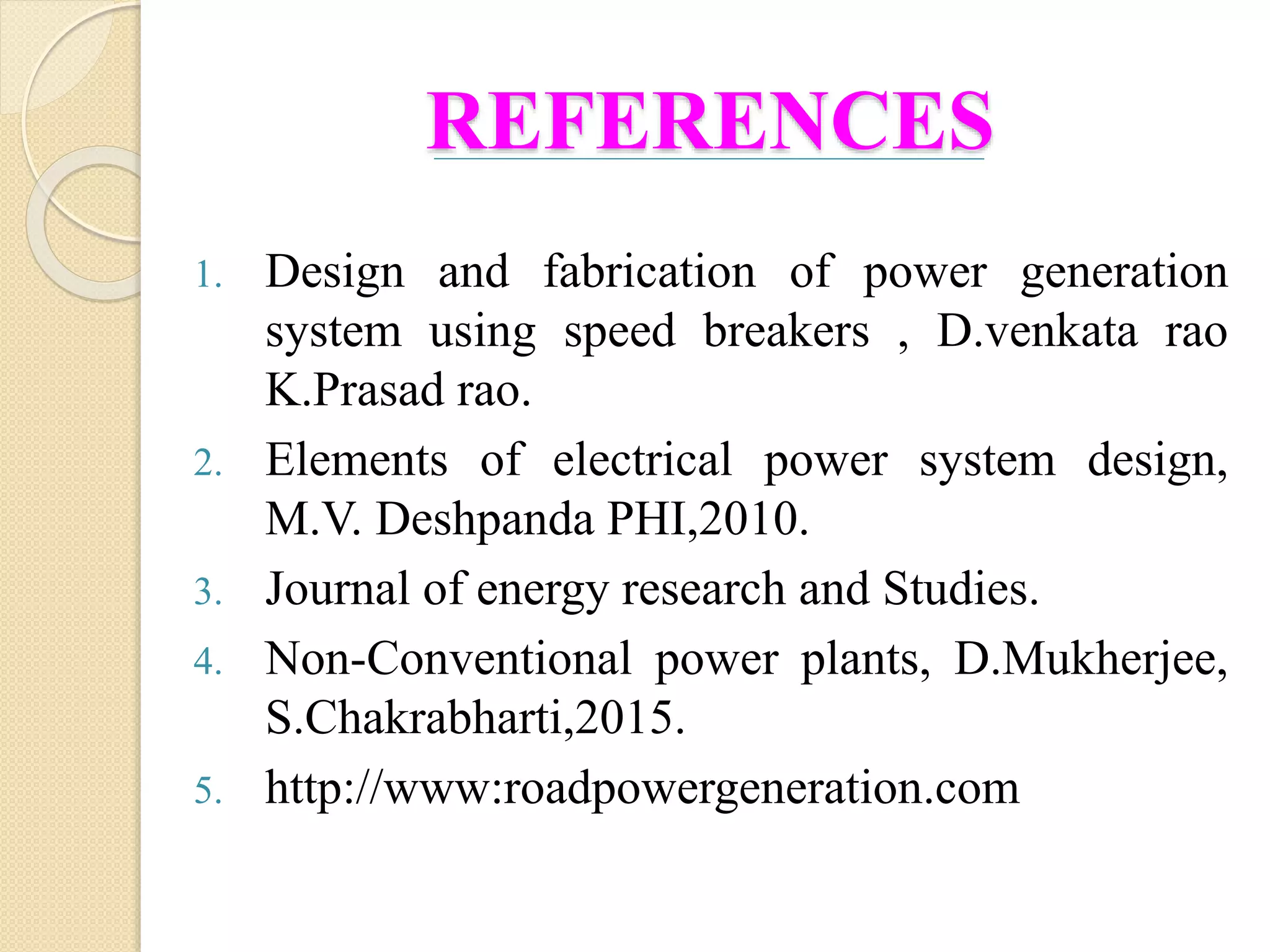 Road power generator | PPTX