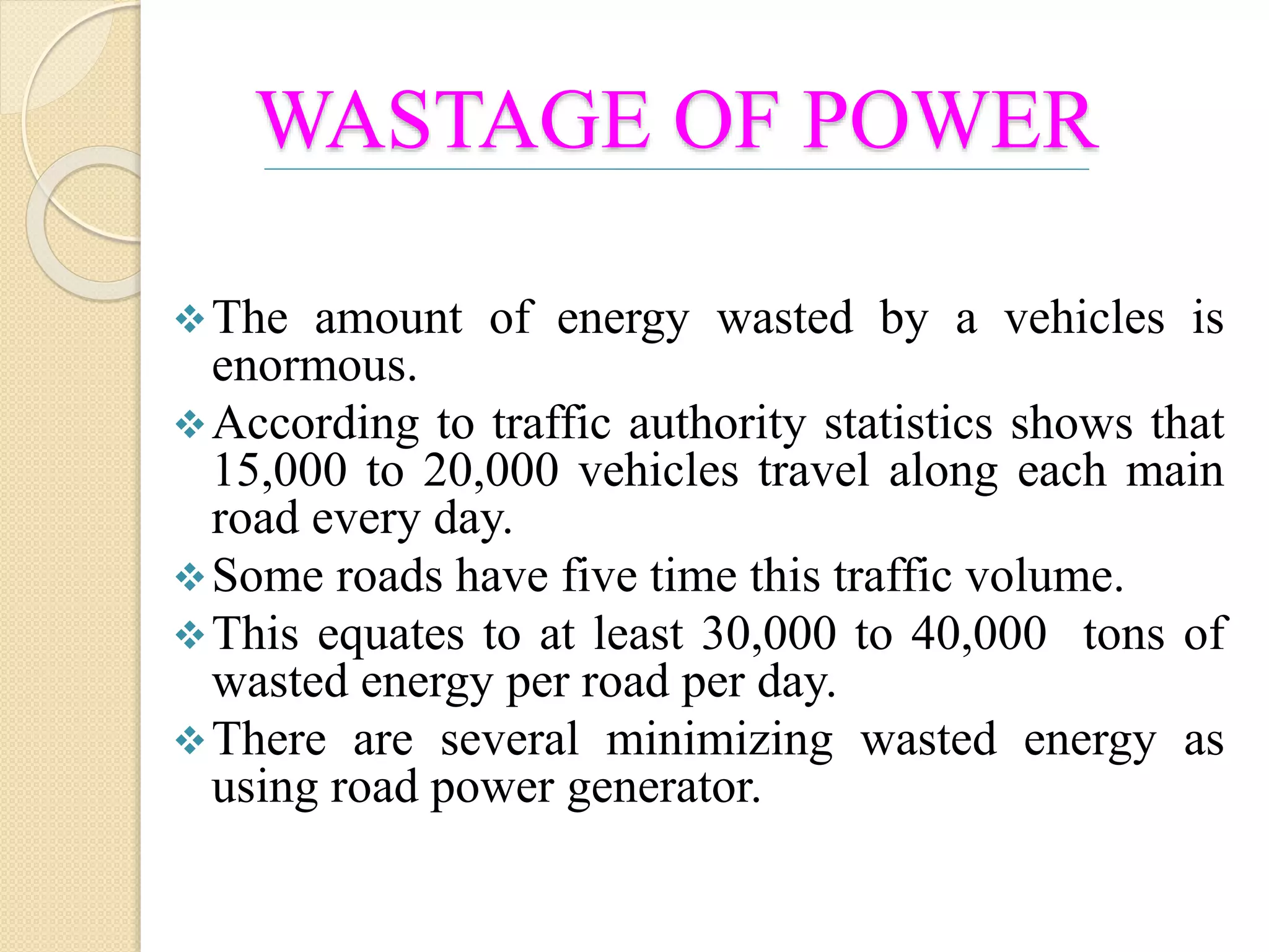 Road power generator | PPTX
