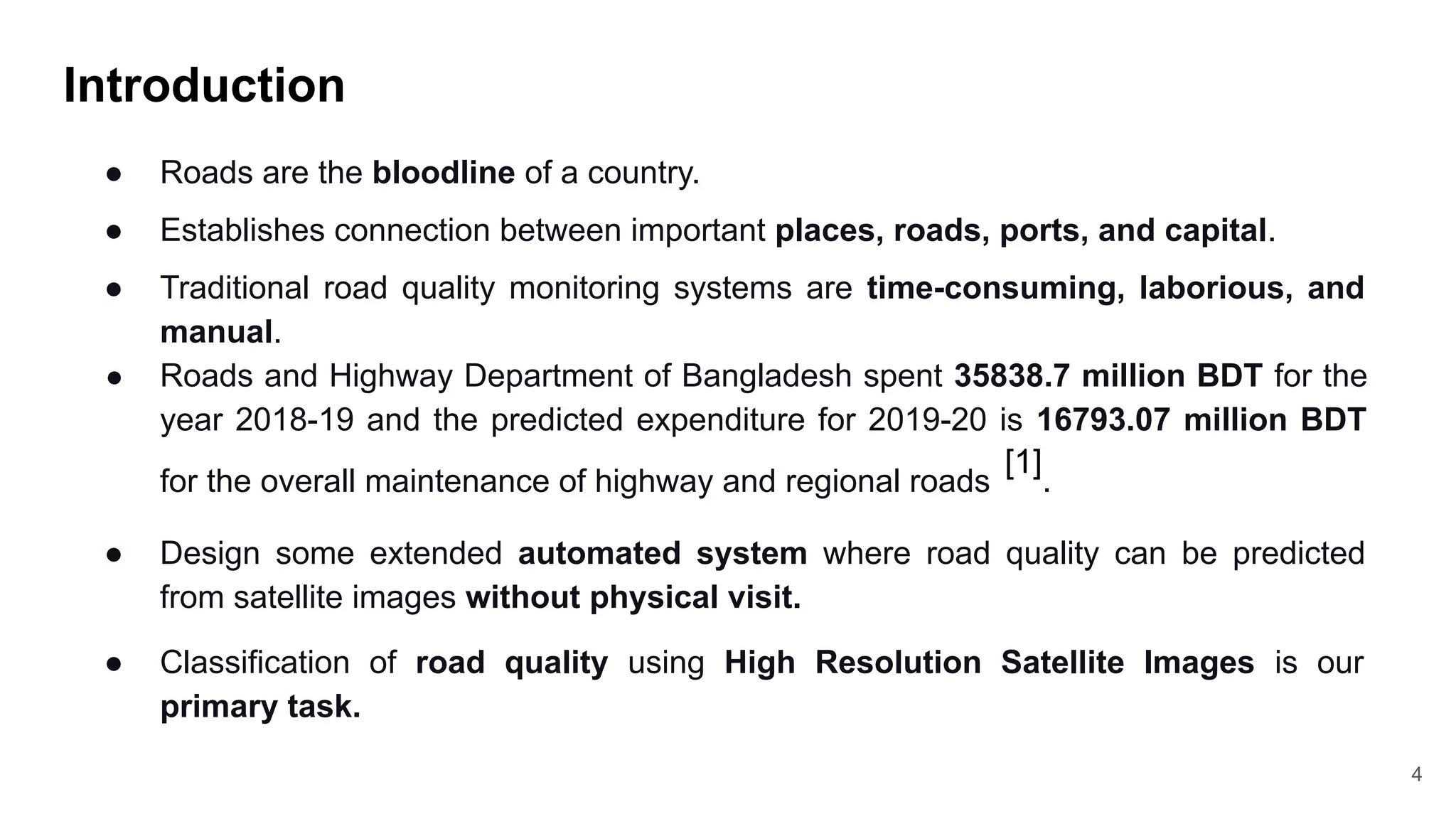 Road Quality Measurement from High Resolution Satellite Images for National Highway of ...