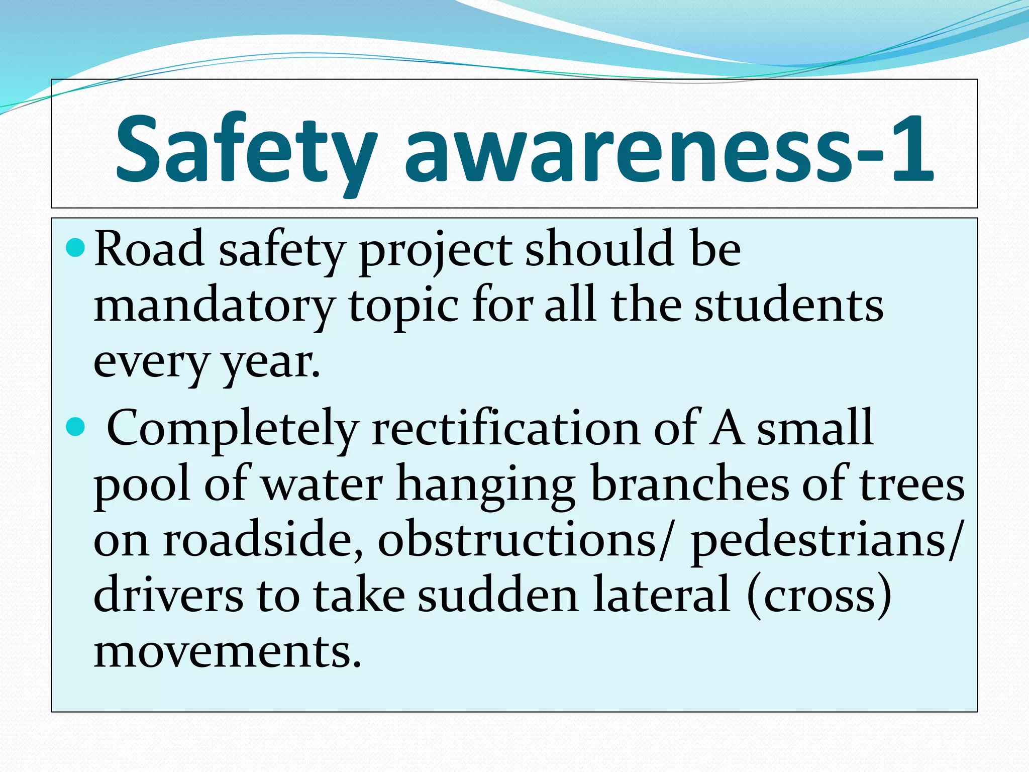 Road safety session for teacher workshop | PDF