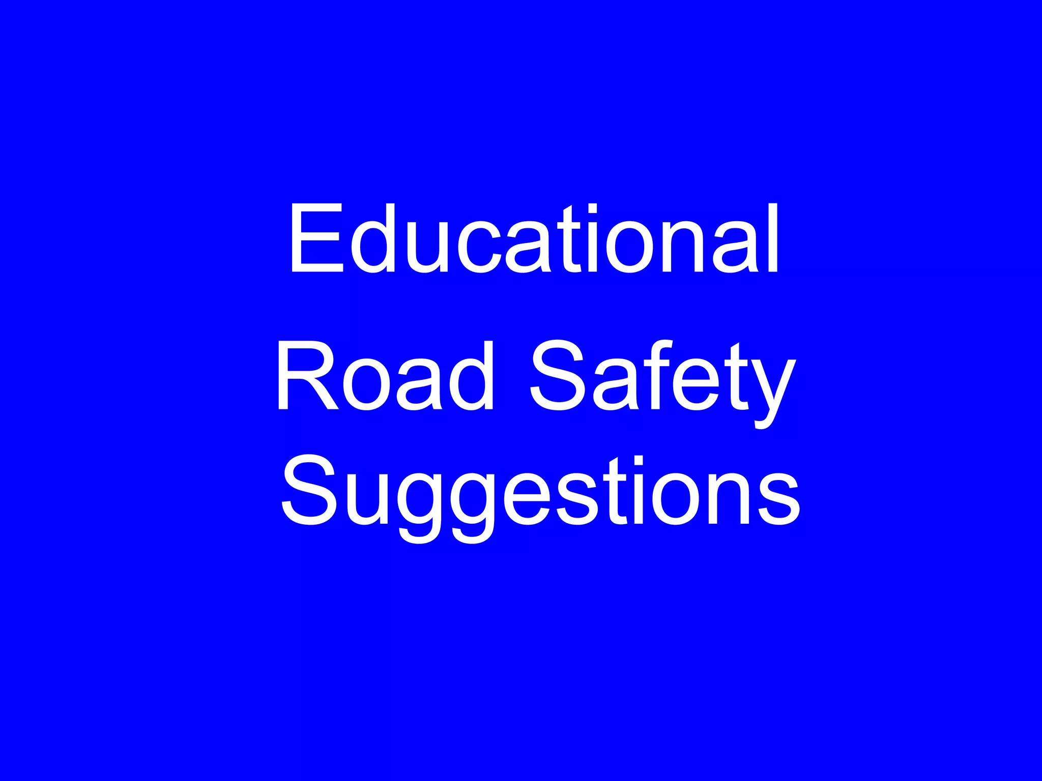 Road Safety PowerPoint Presentation | PPTX