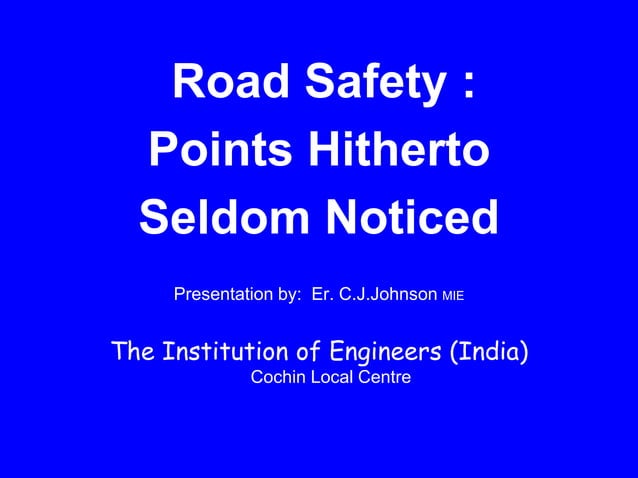 Road Safety PowerPoint Presentation | PPTX