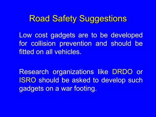 Road Safety PowerPoint Presentation | PPTX