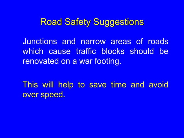 Road Safety PowerPoint Presentation | PPTX
