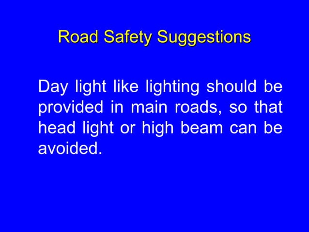 Road Safety PowerPoint Presentation | PPTX