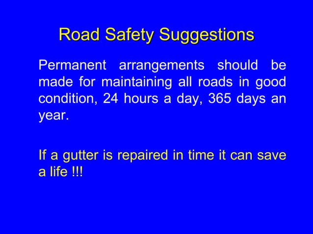 Road Safety PowerPoint Presentation | PPTX