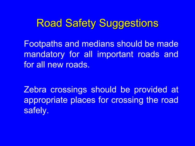 Road Safety PowerPoint Presentation | PPTX