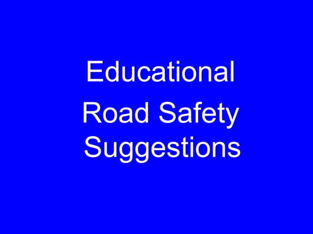 Road Safety PowerPoint Presentation | PPTX