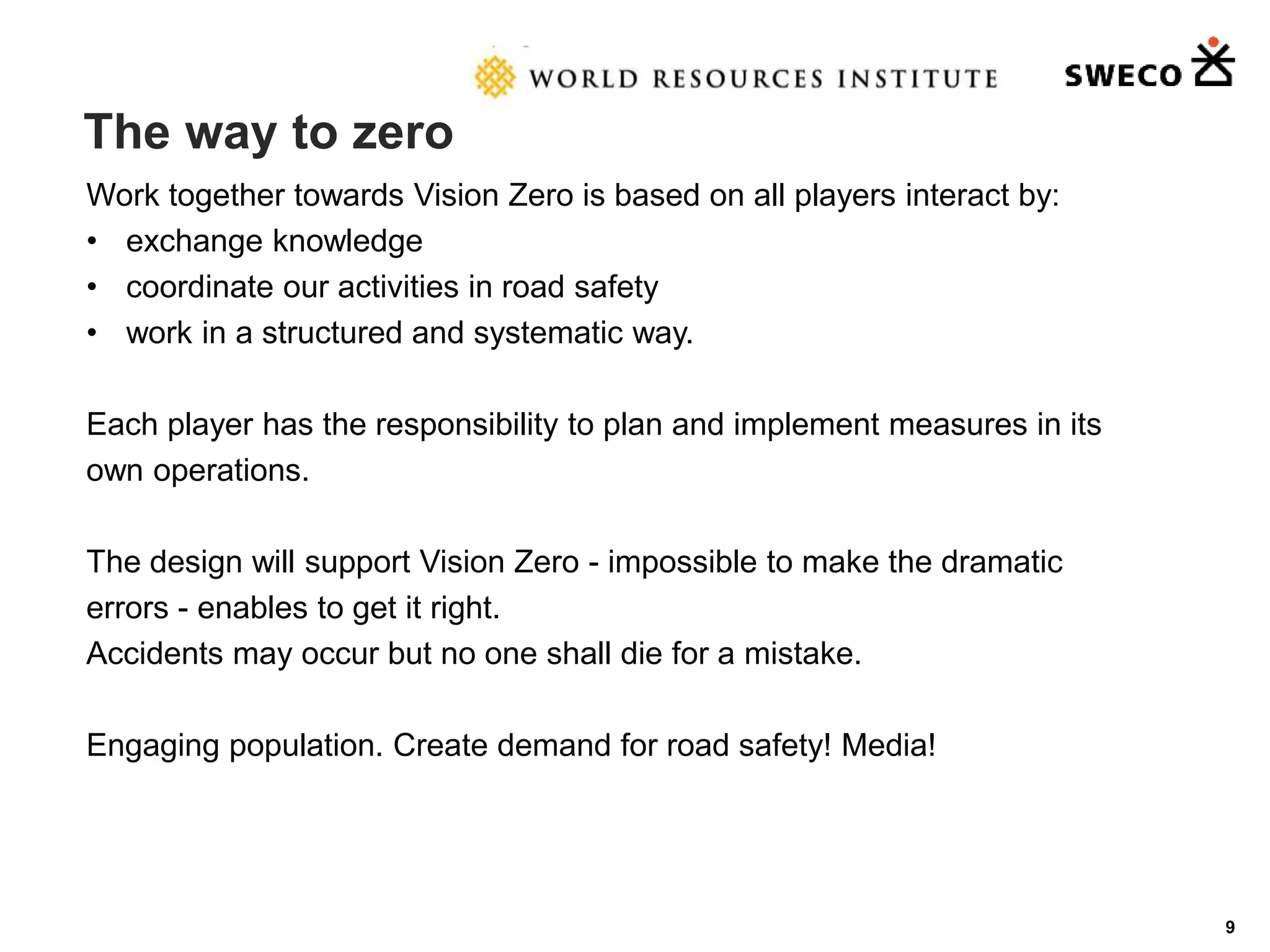 Road Safety - Vison Zero | PPTX