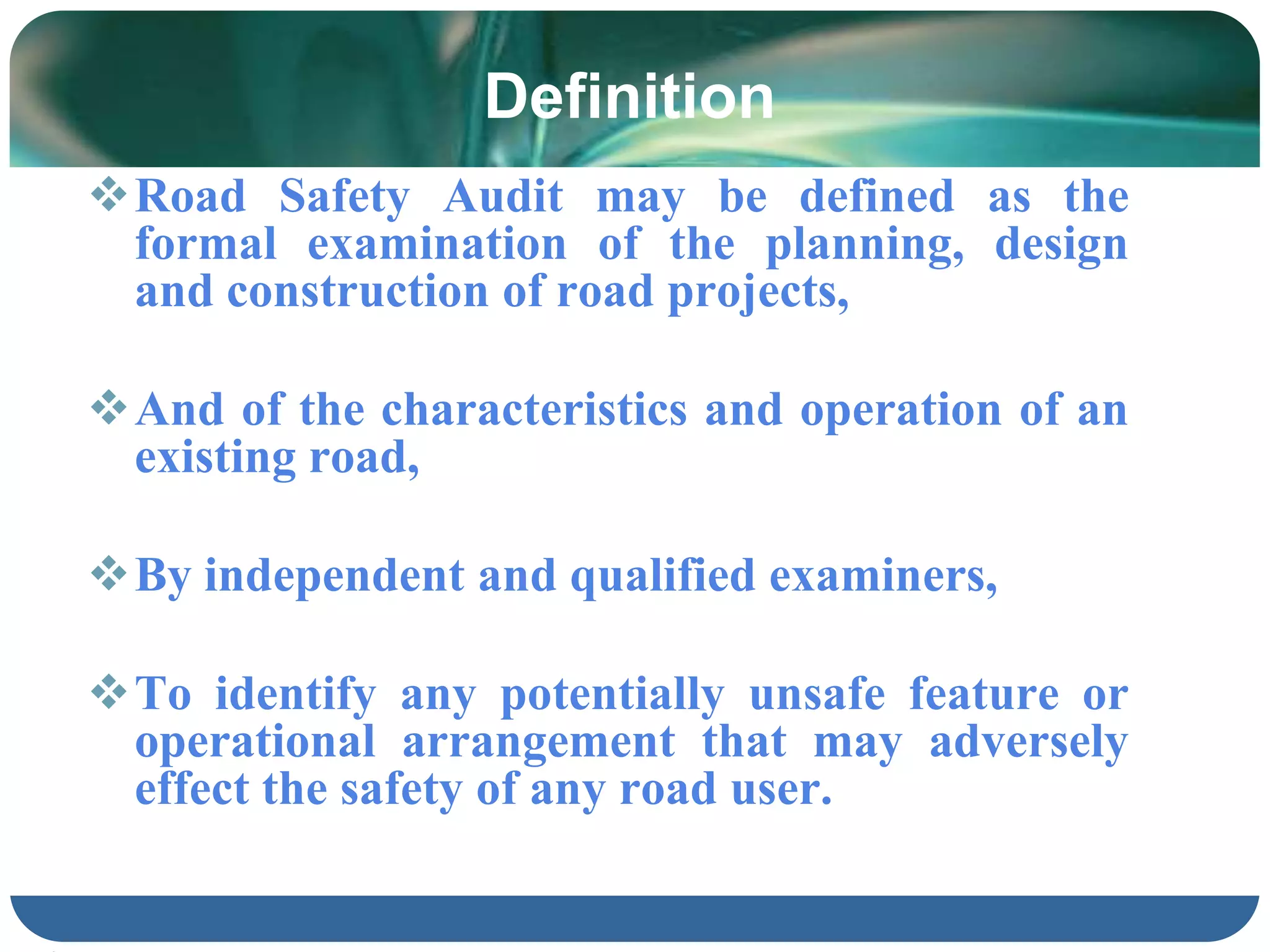 Road Safety Auditing | PPTX