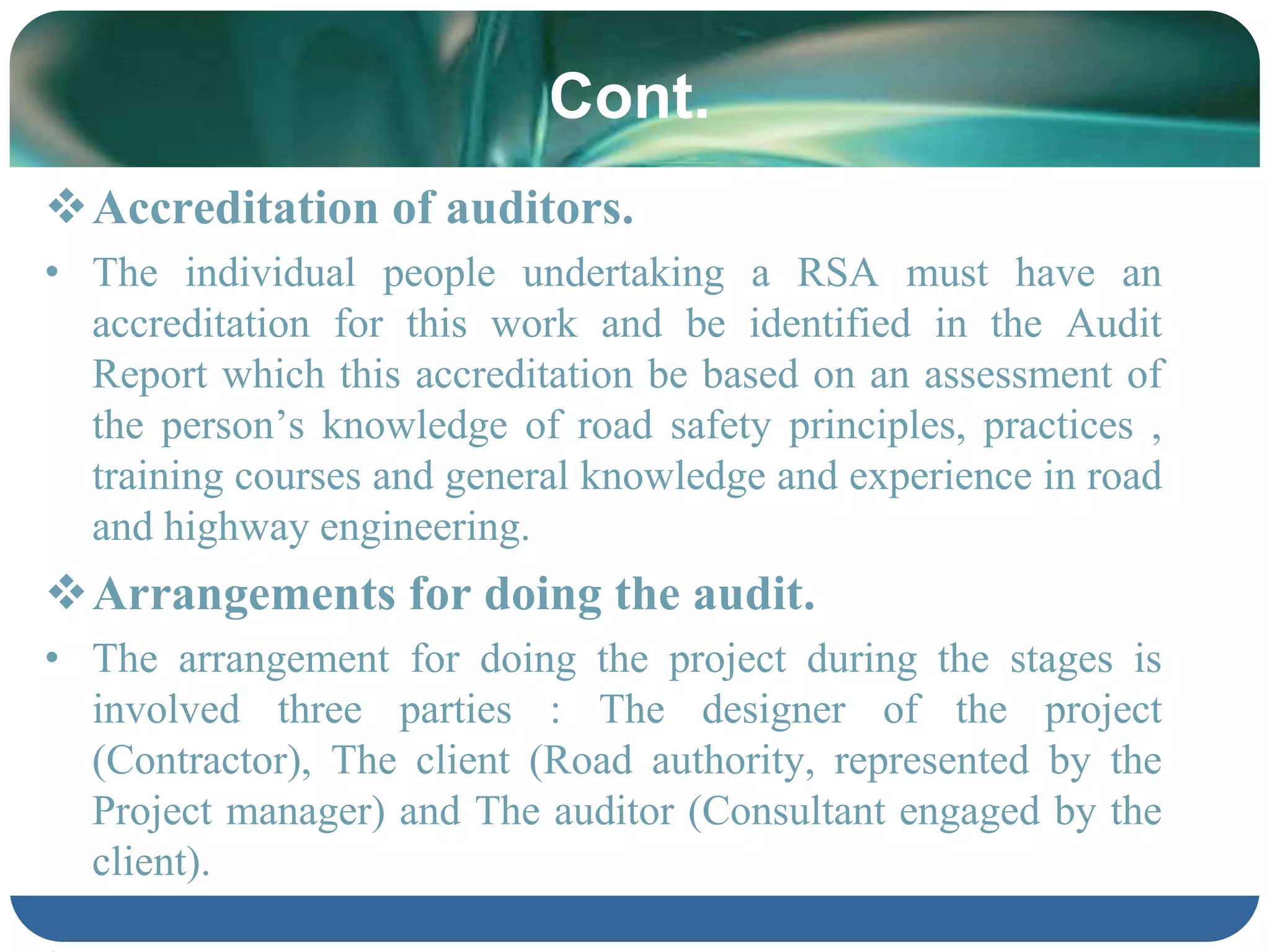 Road Safety Auditing | PPTX