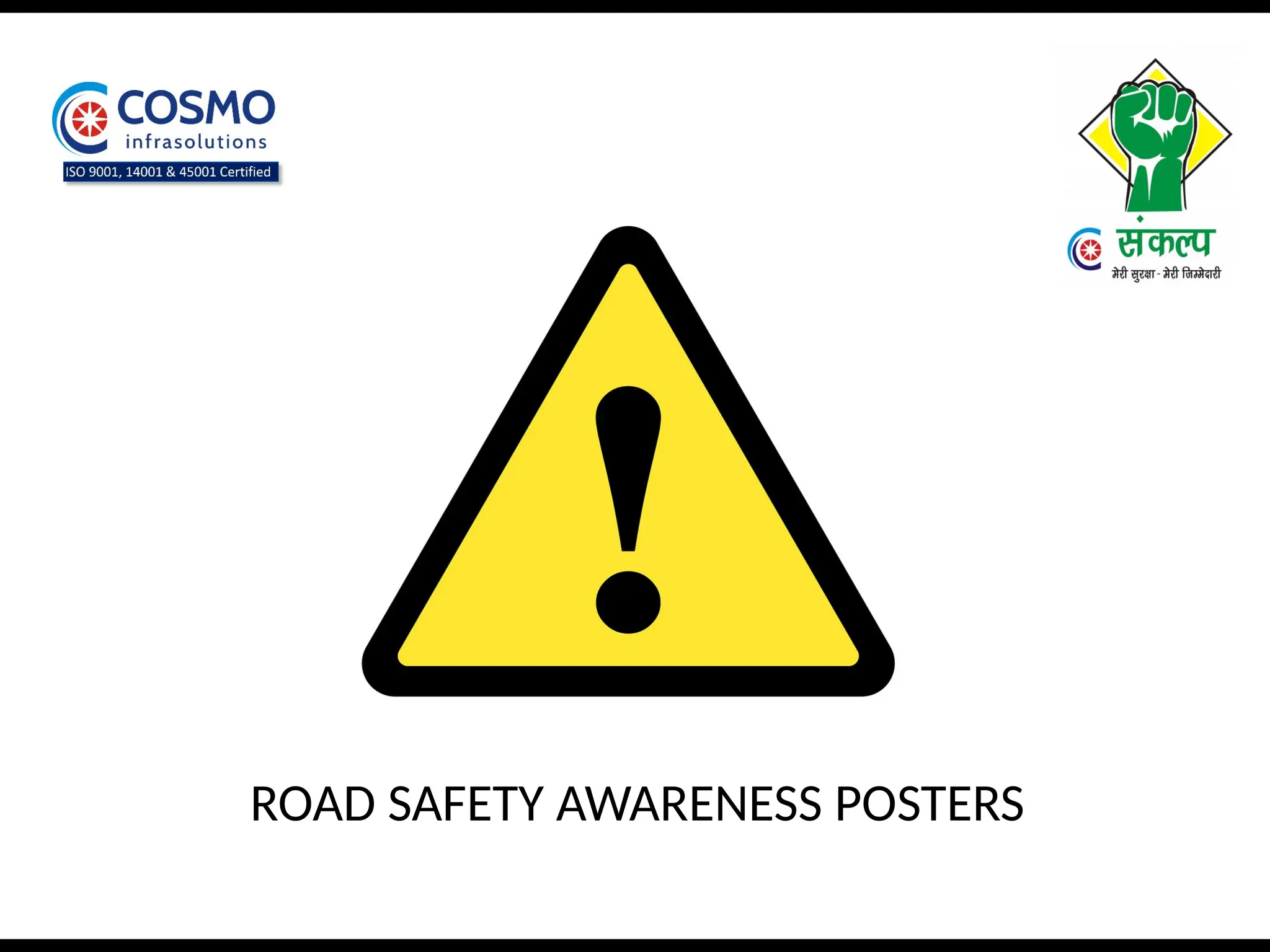 Road Safety Awareness Posters for all employee | PPTX
