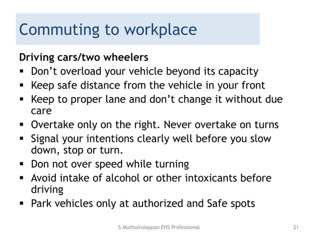 Road safety awarness training | PPTX