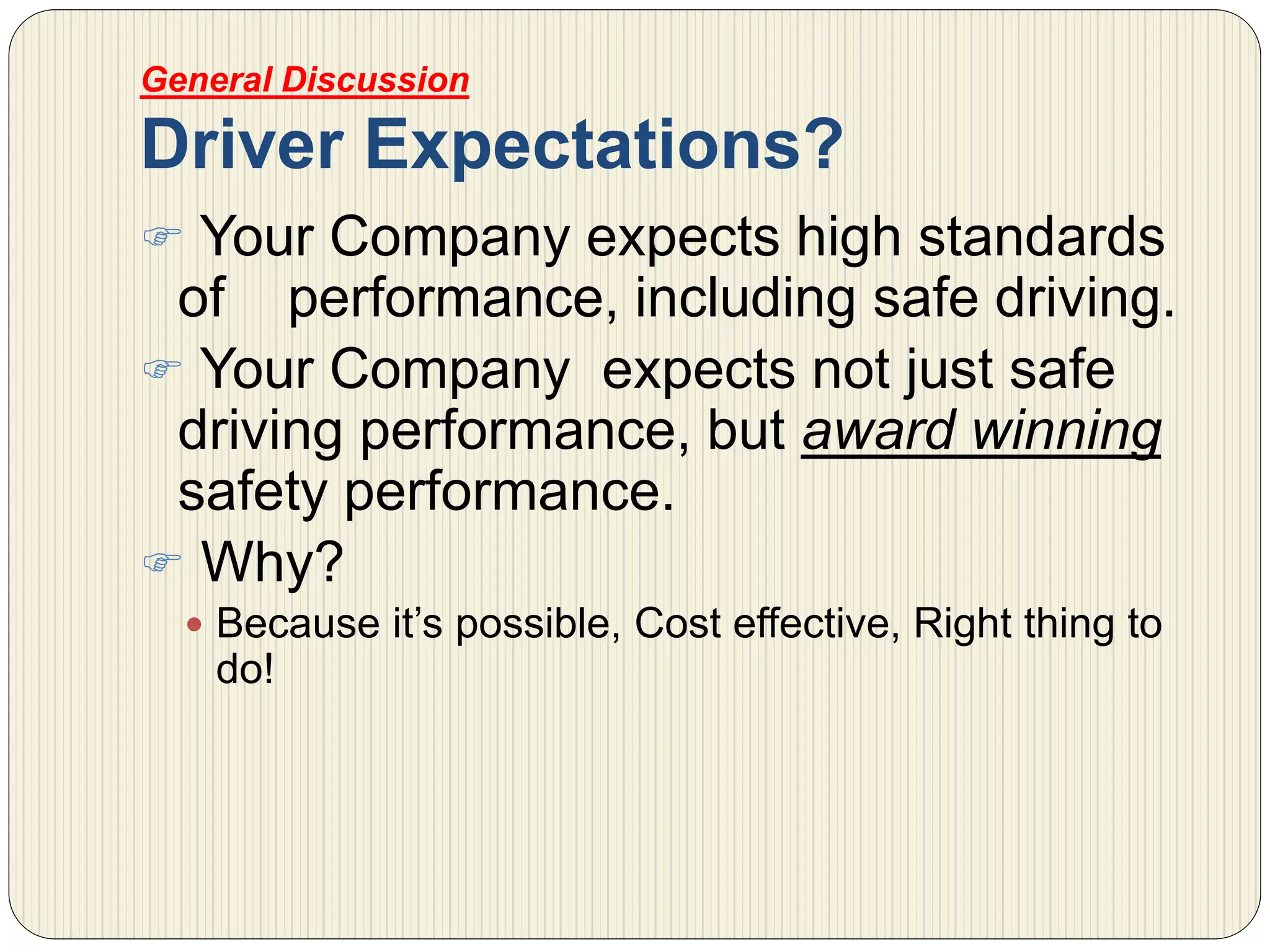 Road safety defensive driver`s driving training mannual | PPTX