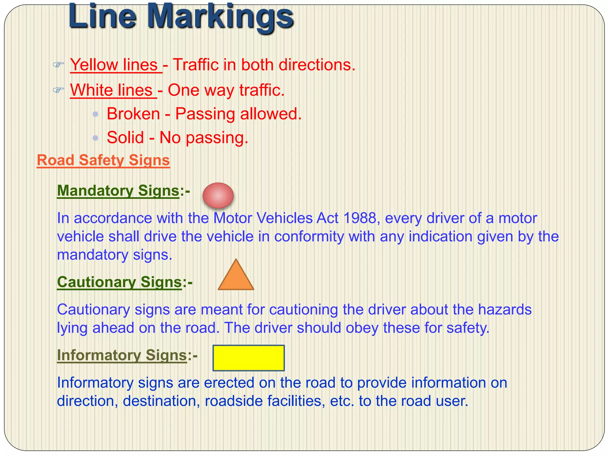 Road safety defensive driver`s driving training mannual | PPTX