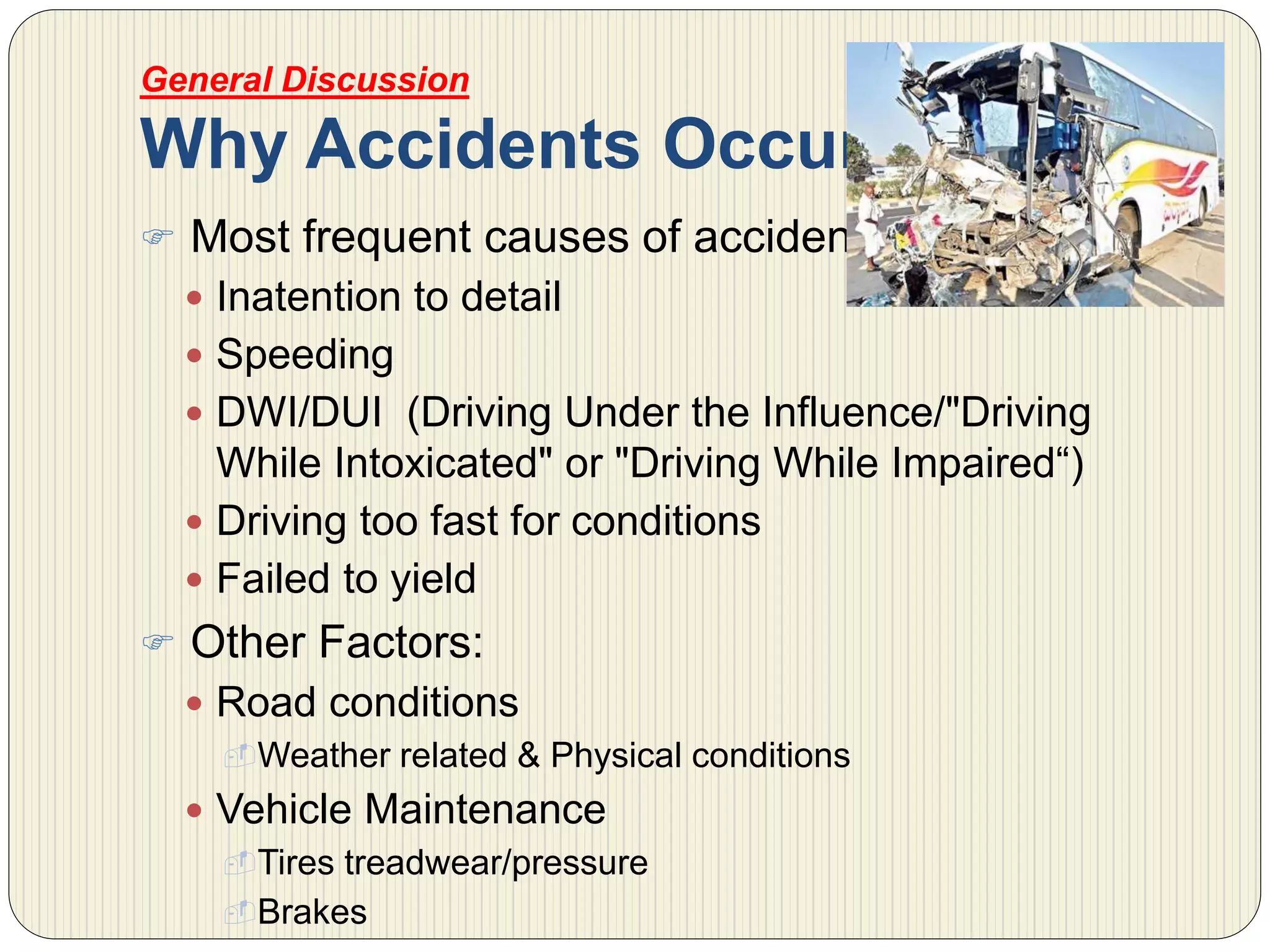 Road safety defensive driver`s driving training mannual | PPTX