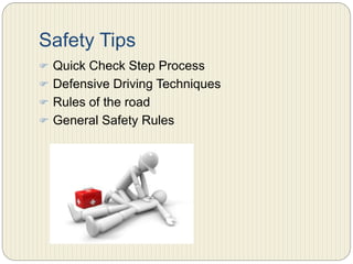Road safety defensive driver`s driving training mannual | PPTX