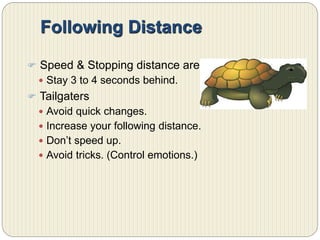 Road safety defensive driver`s driving training mannual | PPTX