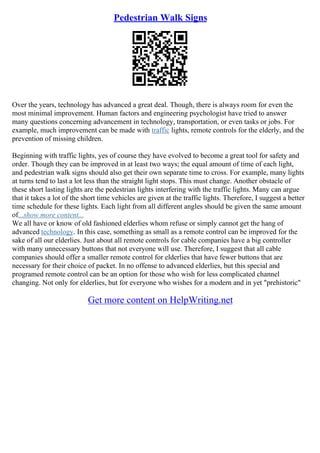 Road Safety Essays | PDF