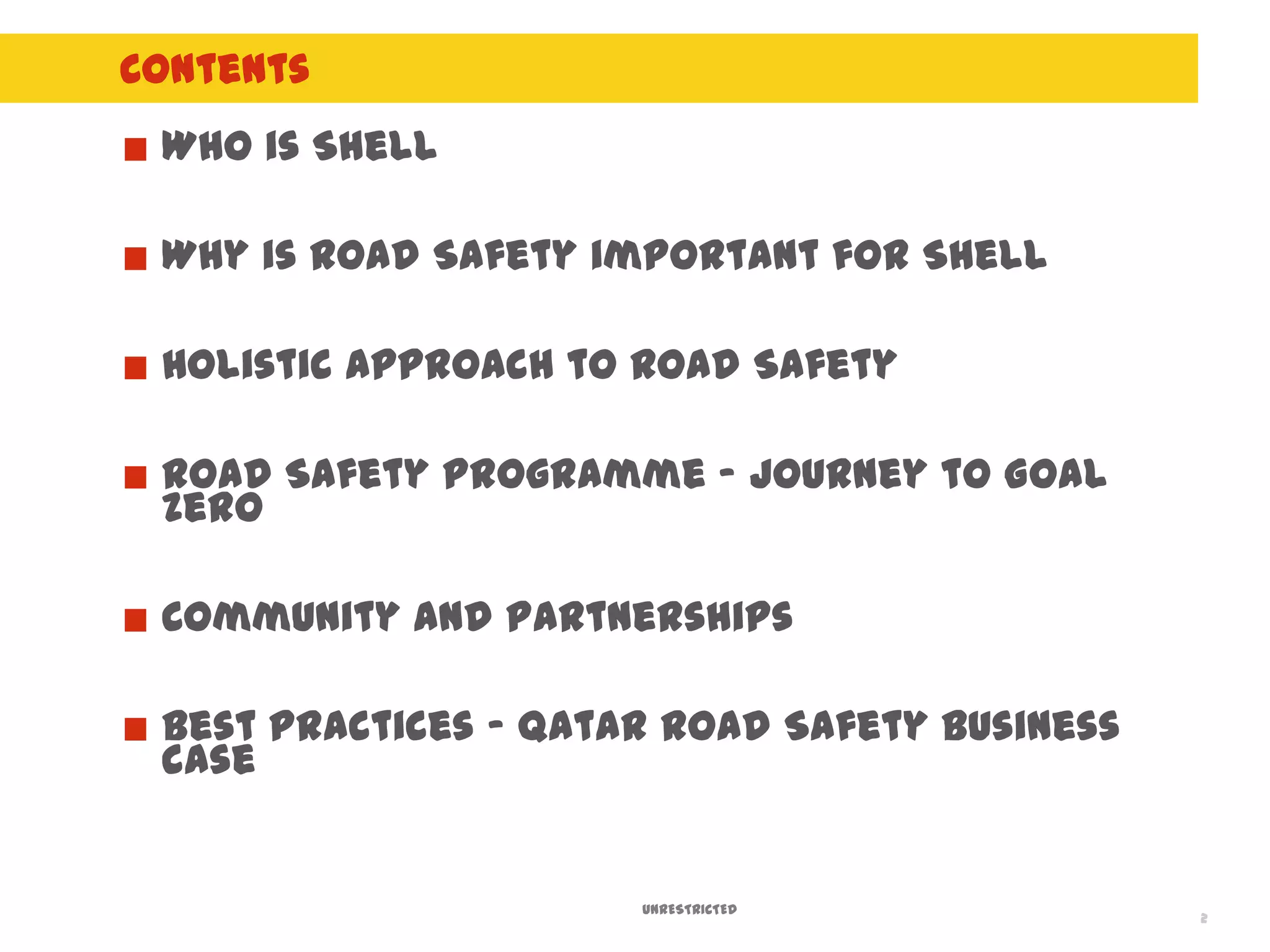 Road Safety in Shell – Journey to Goal Zero | PPTX