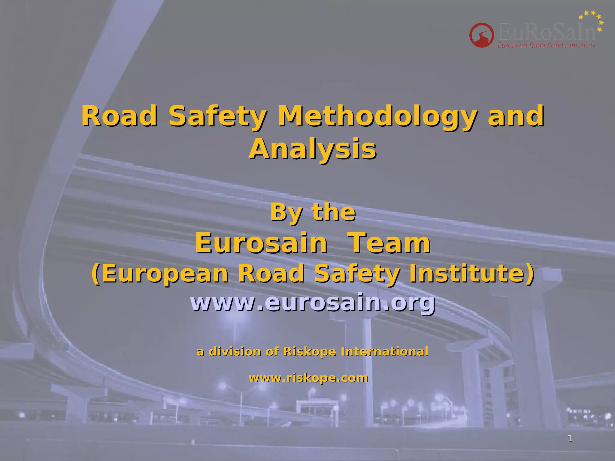 Road Safety Methodology And Analysis | PDF
