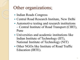 Road safety improvement in india | PPTX