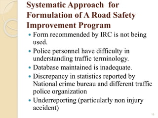 Road safety improvement in india | PPTX