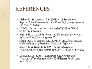 Road safety improvement in india | PPTX