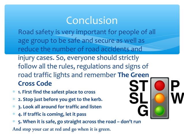 Road safety presentation(PPT) by Faisal | PPT | Injuries | Diseases and ...