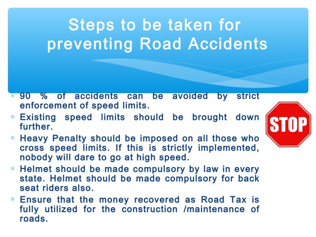 Road safety presentation(PPT) by Faisal | PPT | Injuries | Diseases and ...