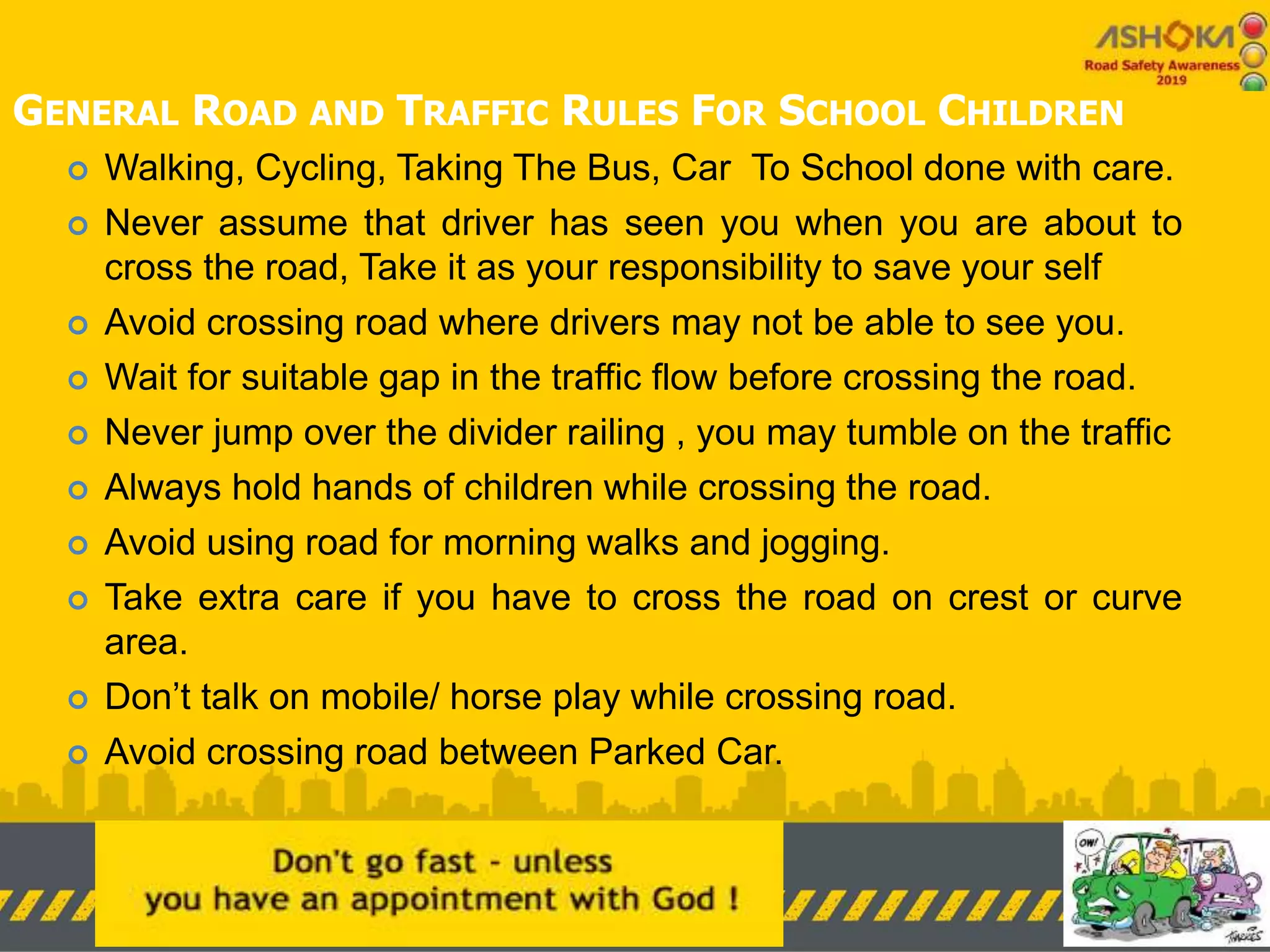 Road safety training for schools | PPTX