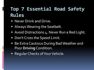 ROAD SAFTY | PPTX