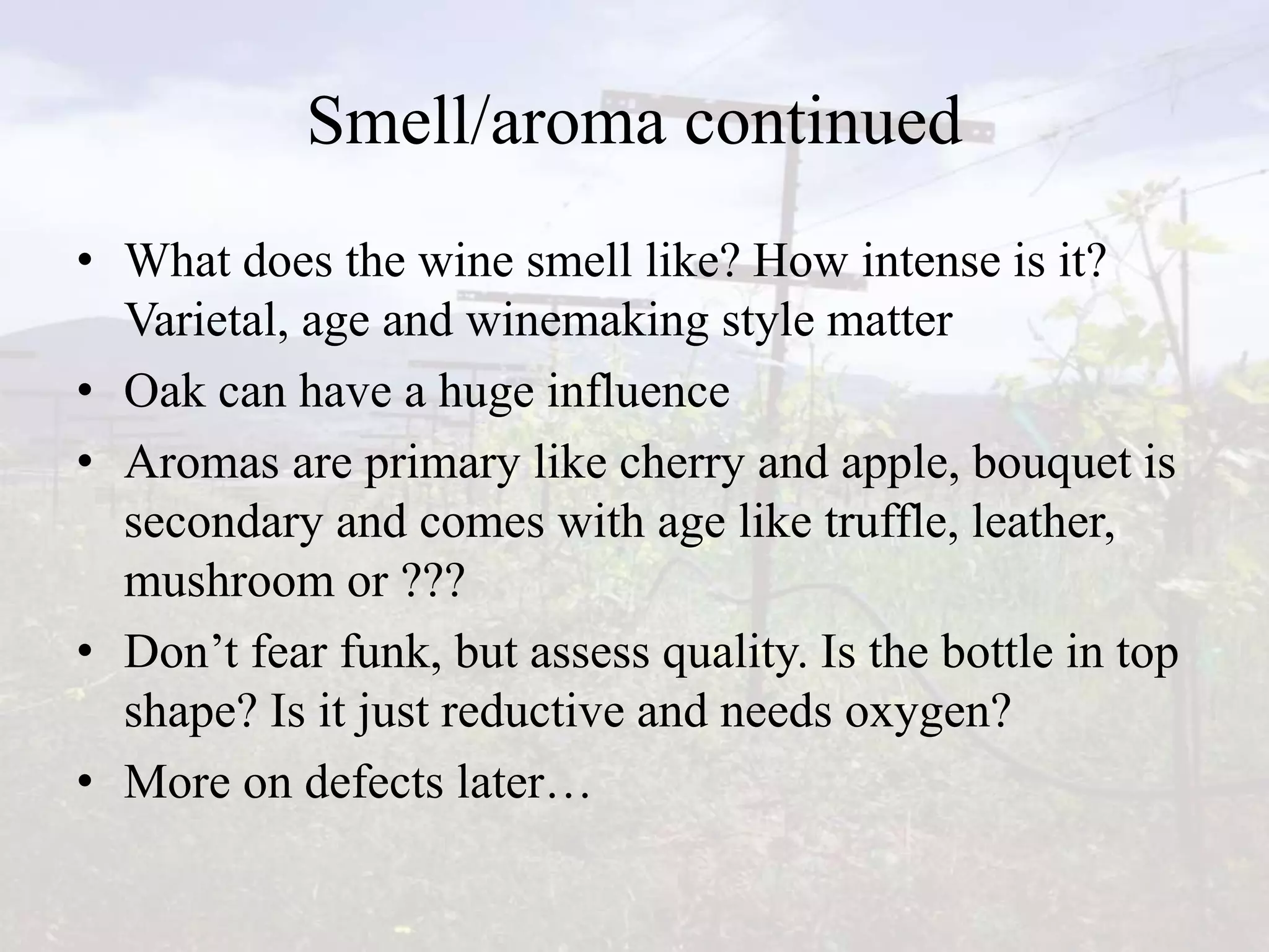 Intro to Wine Tasting and Winemaking Seminar | PPTX