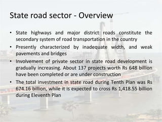 Road sector in India | PPTX