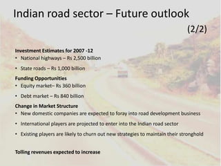 Road sector in India | PPTX