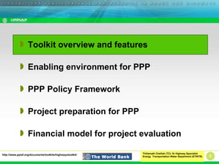 Roads & Highway PPP (P3) Toolkit World Bank | PPT