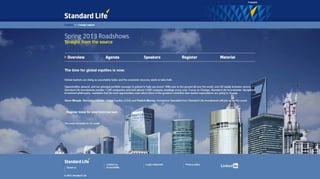 Standard Life Spring 2013 Roadshows | PDF